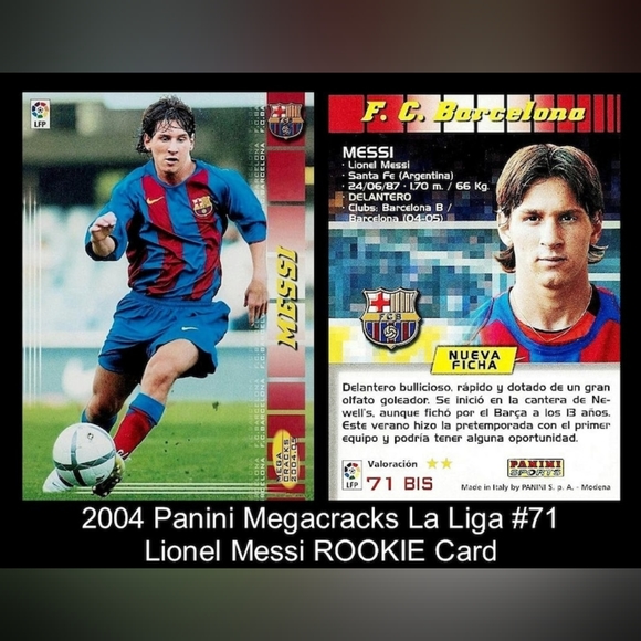 Topps | Toys | Lionel Messi 204 Panini 7 Rookie Liga Legacy Display ...